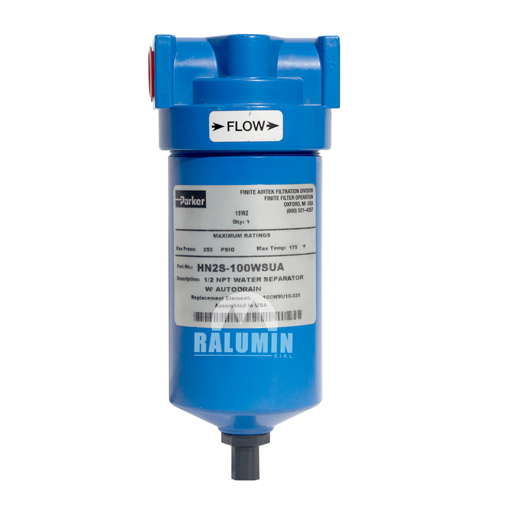 FILTRO SEPARADOR DE AGUA CON PURGA - RALUMIN